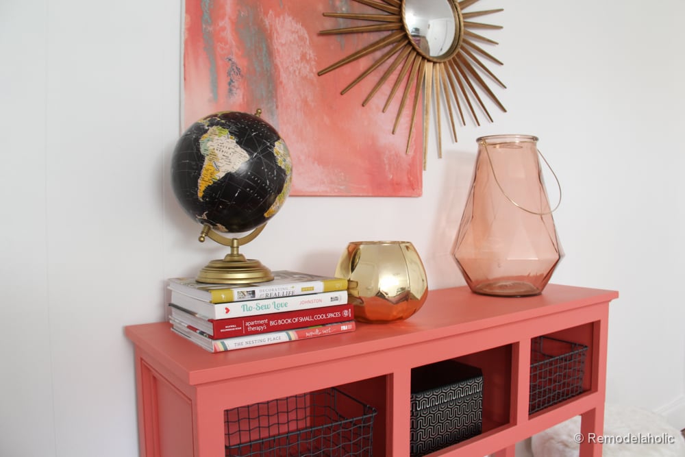 Sherwin-Williams Coral Reef Entry Table Makeover