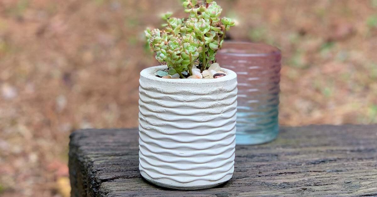 Make A Silicone Mold For A Textured Cement Planter